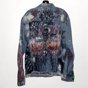 ST.R | Jackets & Coats | 1 Custom Made Denim Jacket Hand Painted By Str ...